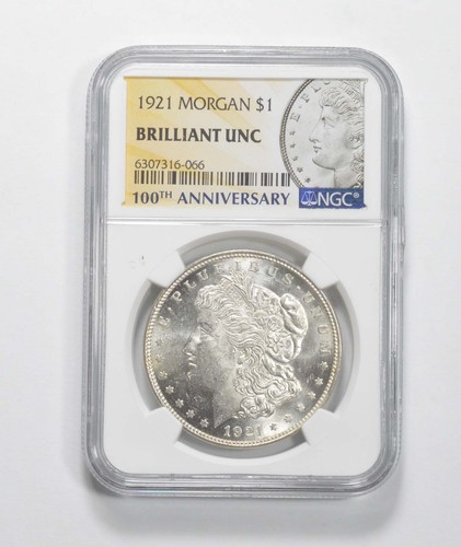 1921 BU 100th Ann 2021 Special Label MS Unc Morgan Silver Dollar NGC ...