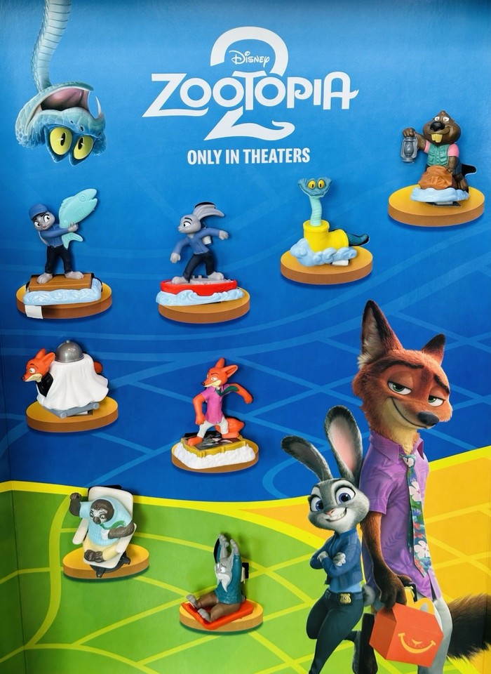 McDonald’s 2025 Zootopia 2 Happy Meal Toys Complete Set of 8 Sealed ...