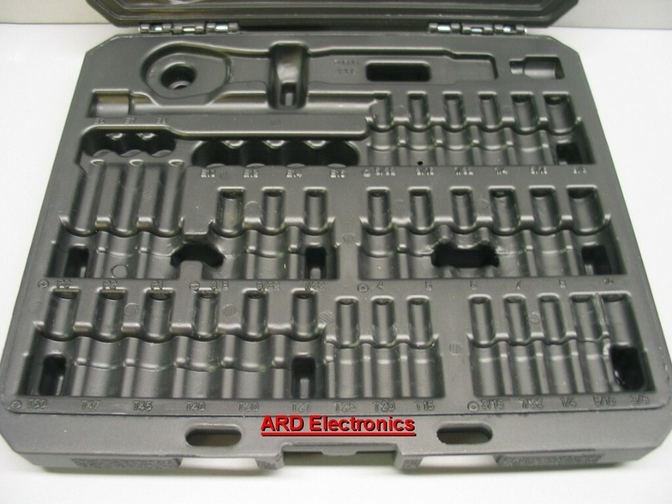 Craftsman 42 pc *Empty* Socket Set Storage Case 3/8" and 1/4" Drive NO ...