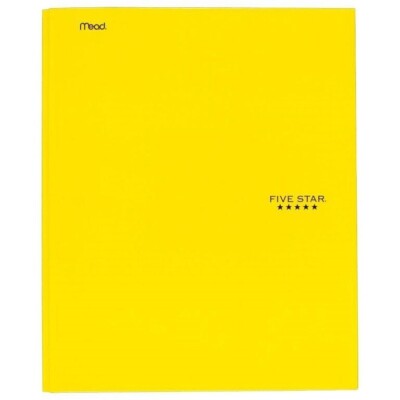 Five Star 2 Pocket Paper Folder with Prongs- Yellow | eBay