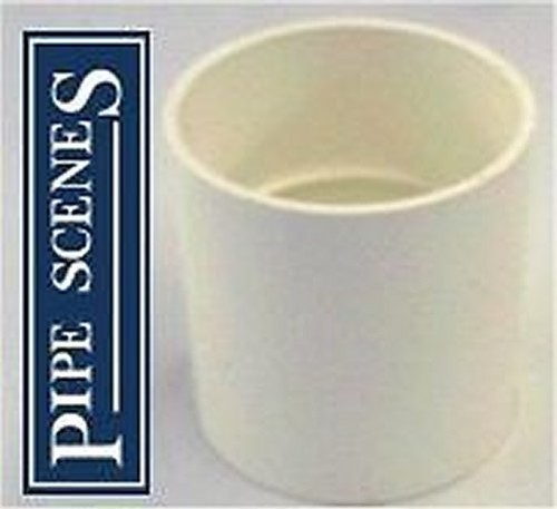 50mm Glued ( 55mm ) Waste Pipe Coupler - Joiner White Solvent Weld ...