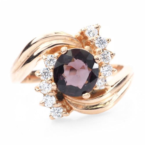 Grape Purple Spinel Oval 0.94Ct Real 925 Sterling Silver Handmade Rings ...