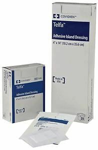 Telfa Adhesive Island Dressing, 4'' x 5'', Box of 25, BRAND | eBay