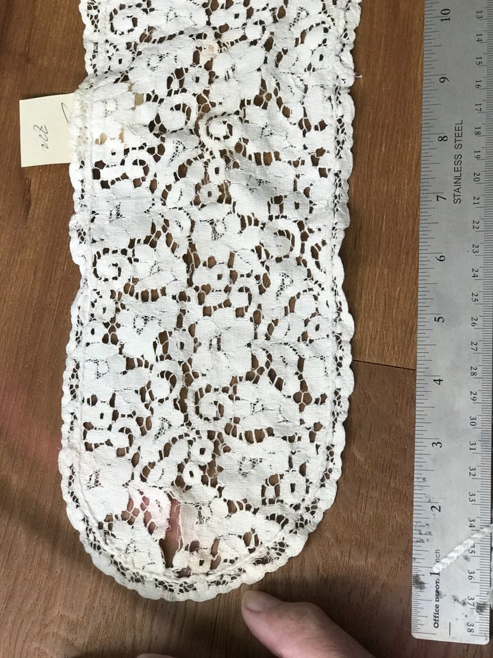 Beige Cotton Battenburg Lace Edge Square Doilies Doily Handmade 5”x11 ...