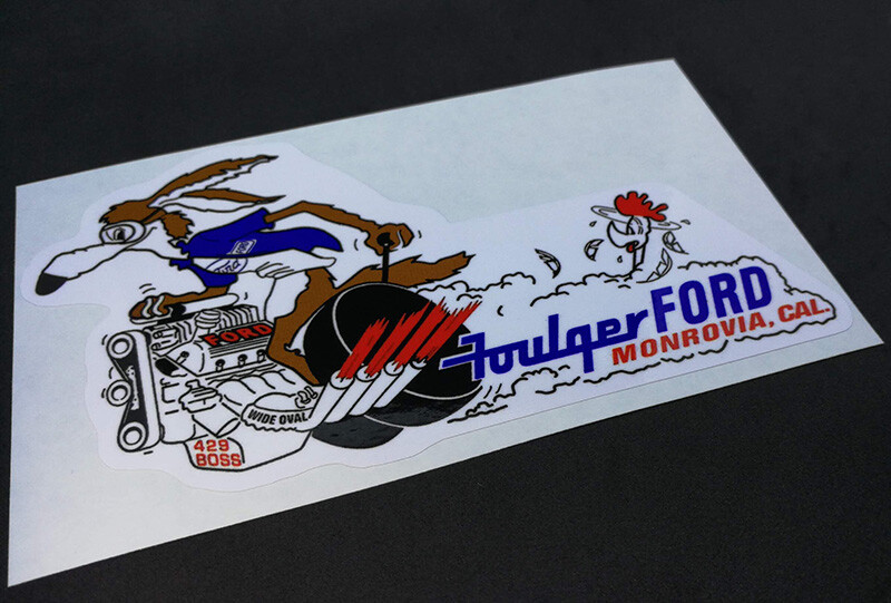 FOULGER FORD Vintage Style DECAL/Vinyl STICKER, drag racing, hot rod ...