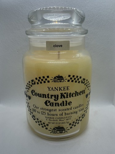 Yankee Country Kitchen Candle “Clove” Scented 22 Ounce Candle Vintage ...