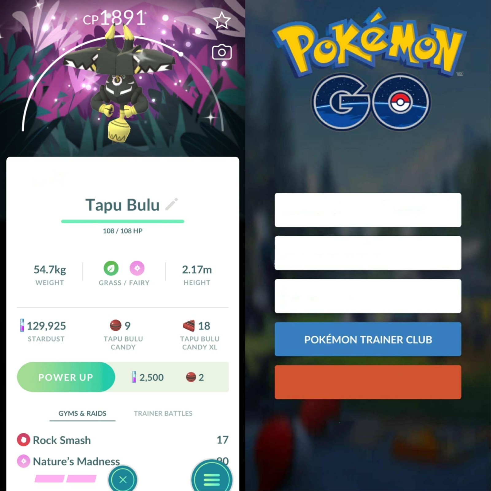Pokémon Go | Shiny Tapu Bulu Special Background Mini PTC 80k Stardusts ...