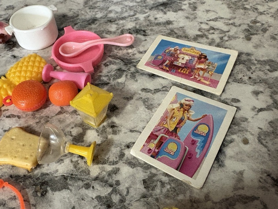 Barbie Doll White Rotary Telephone Busy Morning Surfboard Flippers Hats ...