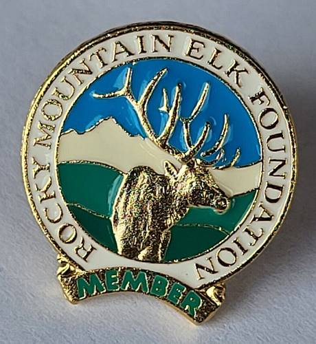 Rocky Mountain Elk Foundation RMEF Member Enamel Pin Back Lapel , Hat ...