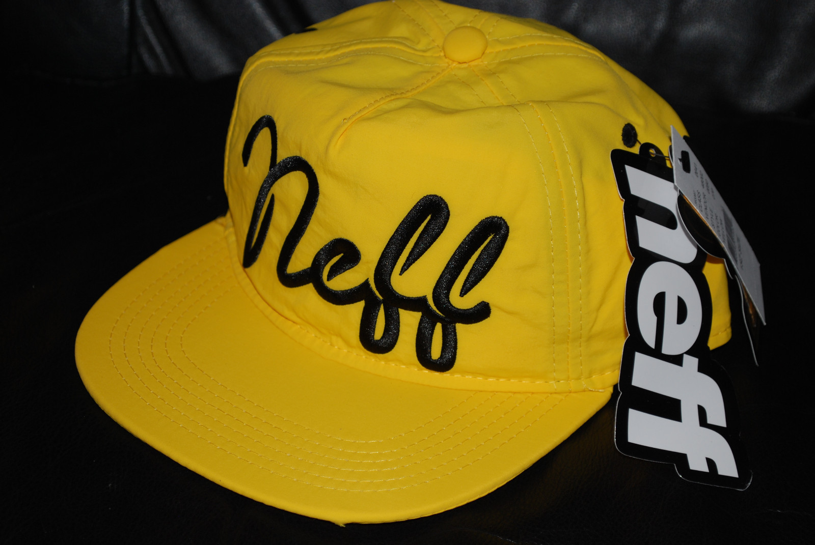 NEW Neff Yellow Cursive Script Snapback Hat (Adjustable) | eBay