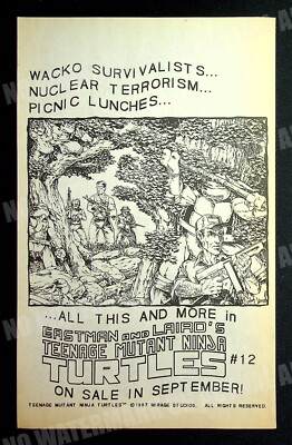 Teenage Mutant Ninja Turtles TMNT Mirage Comics 1987 Print Magazine Ad ...