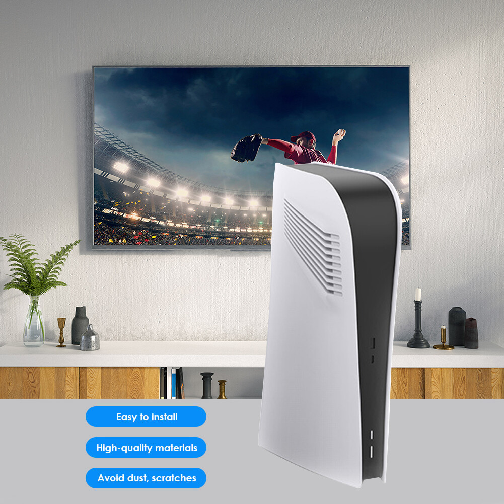 Anti-Scratch Shell Replacement Plate for PS5 Gaming Console White ...