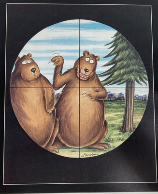 Gary Larson Bears Pointing At Each Other