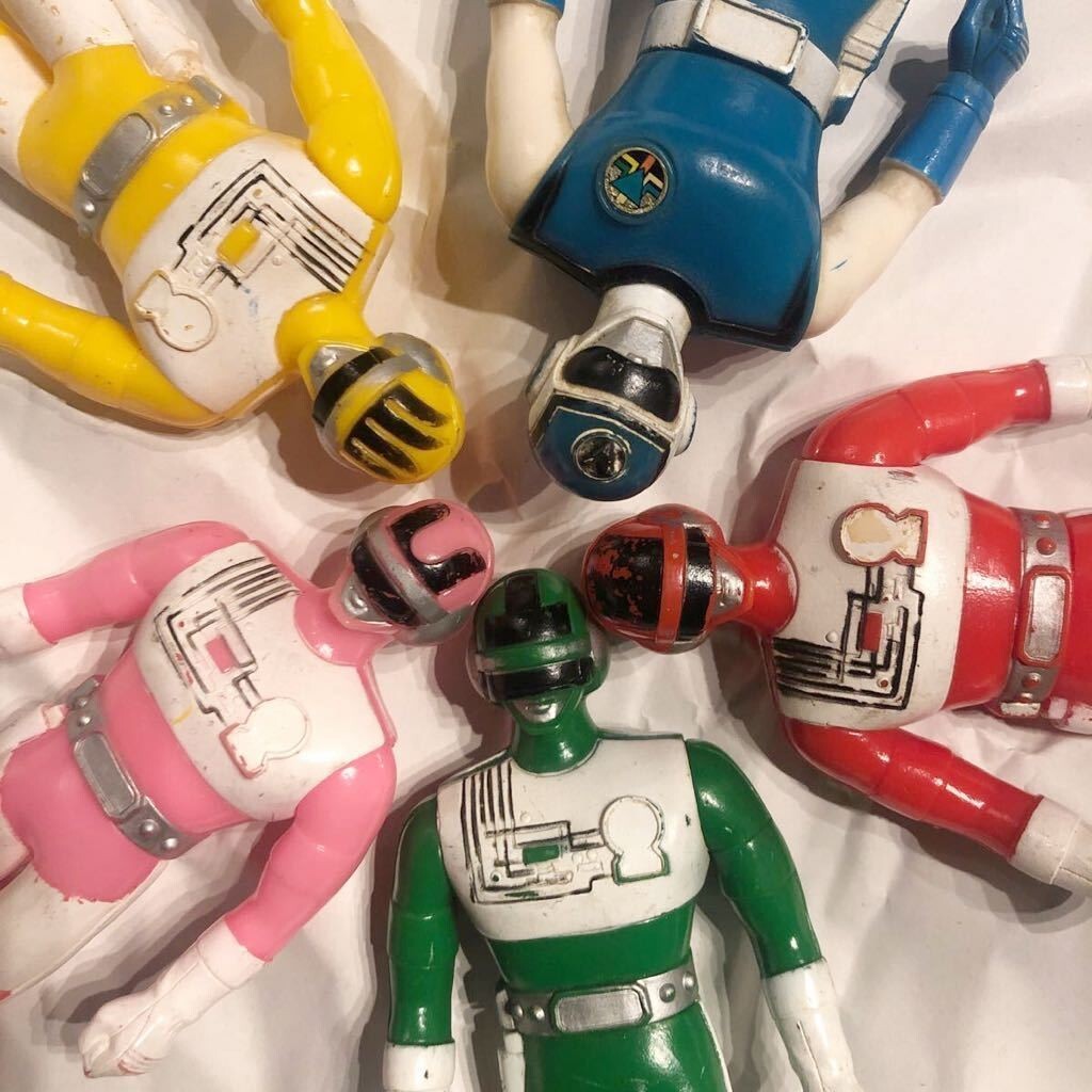 BANDAI Super Denshi Bioman + Super New Flashman (Blue) Soft Vinyl Set ...