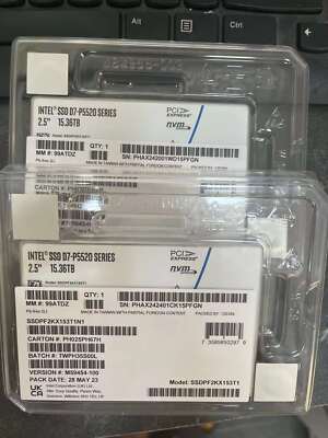 New Intel SSD D7-P5520 15.36TB SSD 2.5'' PCIe 4.0 NVMe U.2 ...