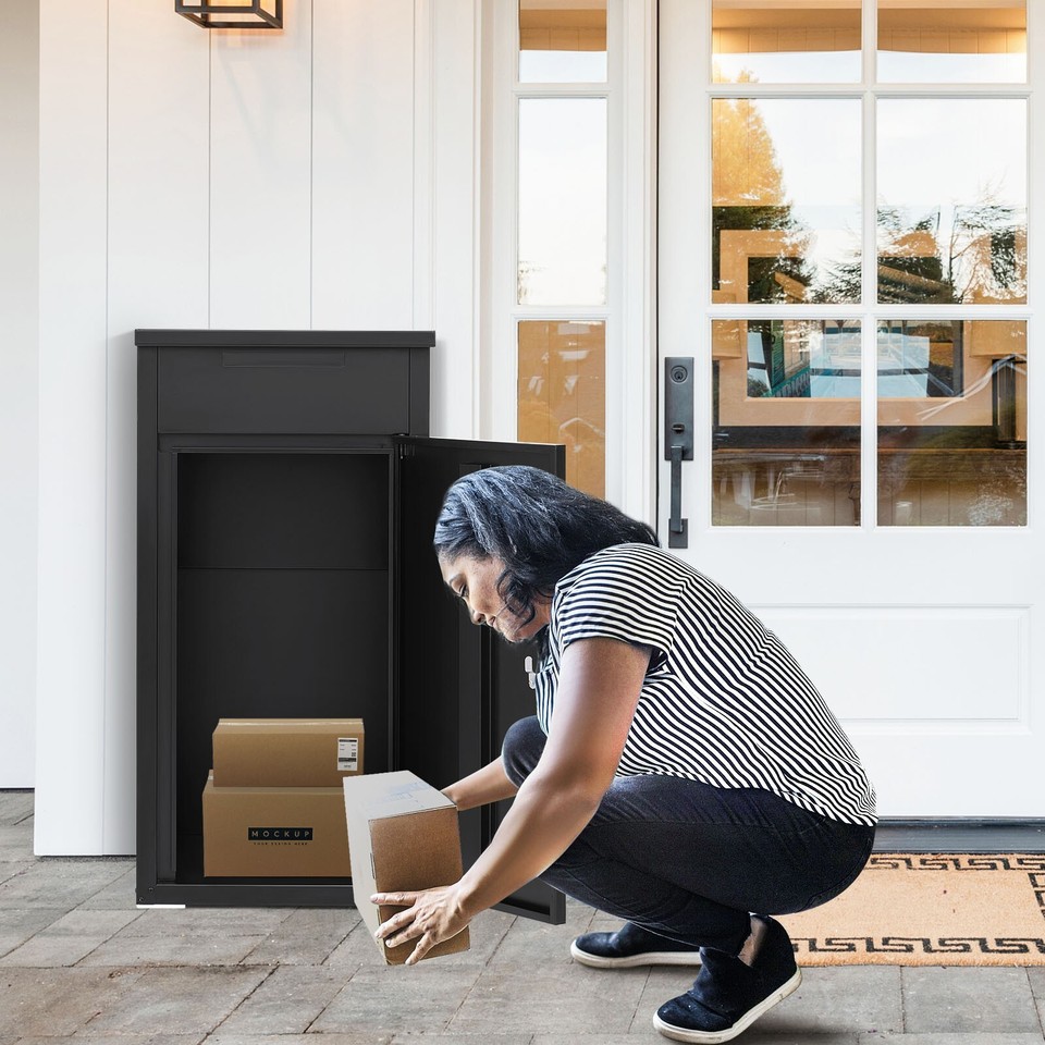 Large Package Delivery Box Storage Parcel Delivery Lockable Home Drop ...