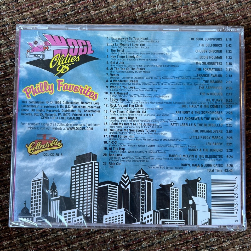 WOGL Oldies 98 Philly Favorites by Various Artists NEW CD 90431251829| eBay