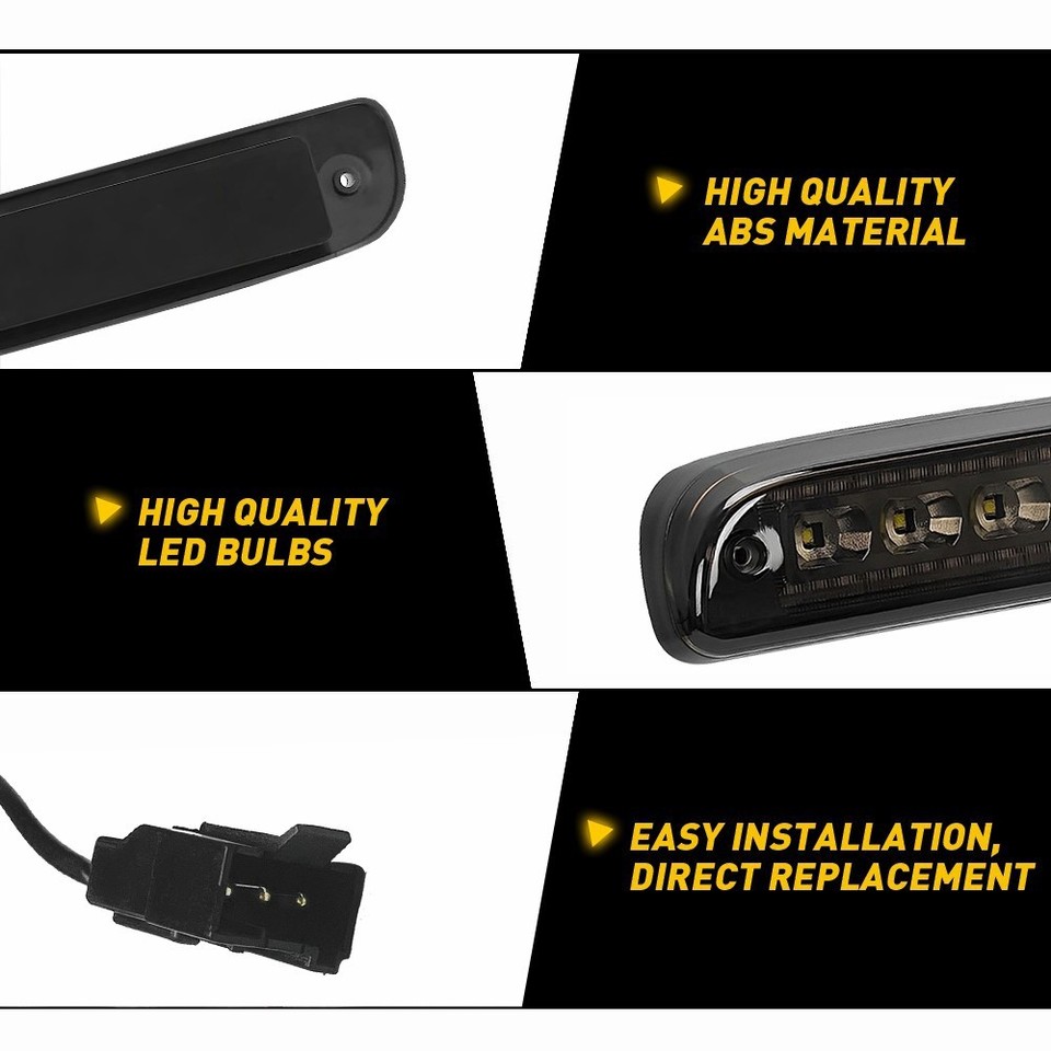 SMOKE LED 3RD THIRD LIGHT BRAKE CARGO TAIL LAMP FOR 1999-16 FORD F250 ...