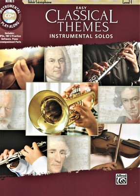 Tenor sax Easy Classical Themes Instrumental Solos: Tenor Sax Book & CD ...