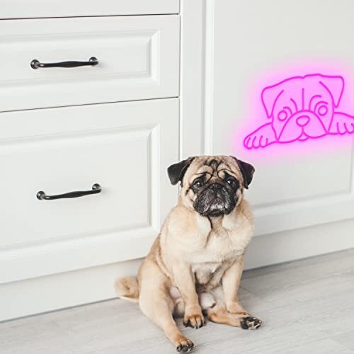 Pug Neon Signs Pug Gifts for Pug Lovers Hug A Pug Decor for Dog Owners ...