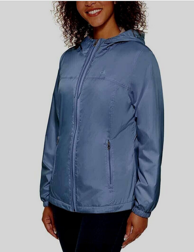 CALVIN KLEIN WOMENS WINDBREAKER FLEECE LINED JACKET(BLUESTONE XXL ...