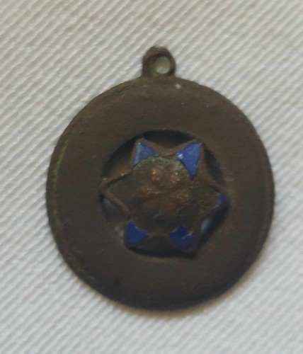 Rare Vintage Jewish Enameled Medallion Star Of David, Pre-Holocaust ...