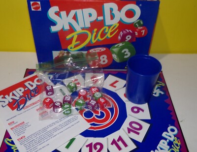 Vintage Skip Bo Dice Game by Mattel 1995 Edition Complete! From Makers ...