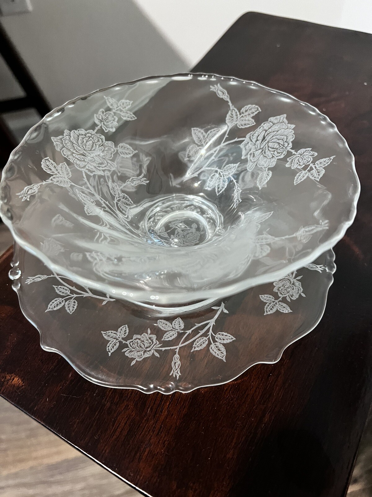 Elegant Glass - Heisey - Rose - Footed - Mint Bowl - Dolphin Feet - 6 ...