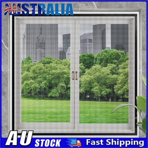 Fly Screen with Sticker Tapes Anti-Insect Screen for Bedroom (Black 1 ...
