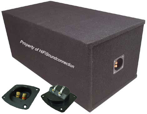 Car Audio Dual 15" Slot Vented Paintable Baffle Stereo Sub Box ...