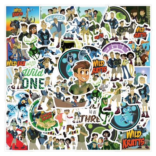 55X Wild Kratts Stickers Flash Animation Martin Chris Kratt Hydro Flask ...