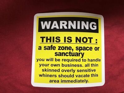 Not a safe zone Sticker | eBay