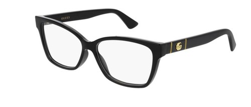 GUCCI GG0634O 001 Cat Eye Black Gold 55 mm Women's Eyeglasses | eBay