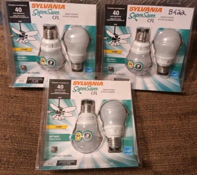 6 Sylvania 40W CFL Bulbs Standard Base | eBay