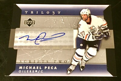 05/06 Trilogy #SCS-PE Michael Peca Autograph Scripts Two Oilers | eBay