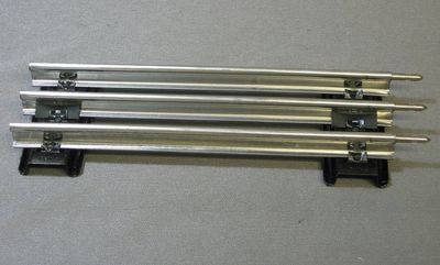 LIONEL 0 GAUGE TRACK HALF STRAIGHT SECTION 3 rail short train steel 6 ...