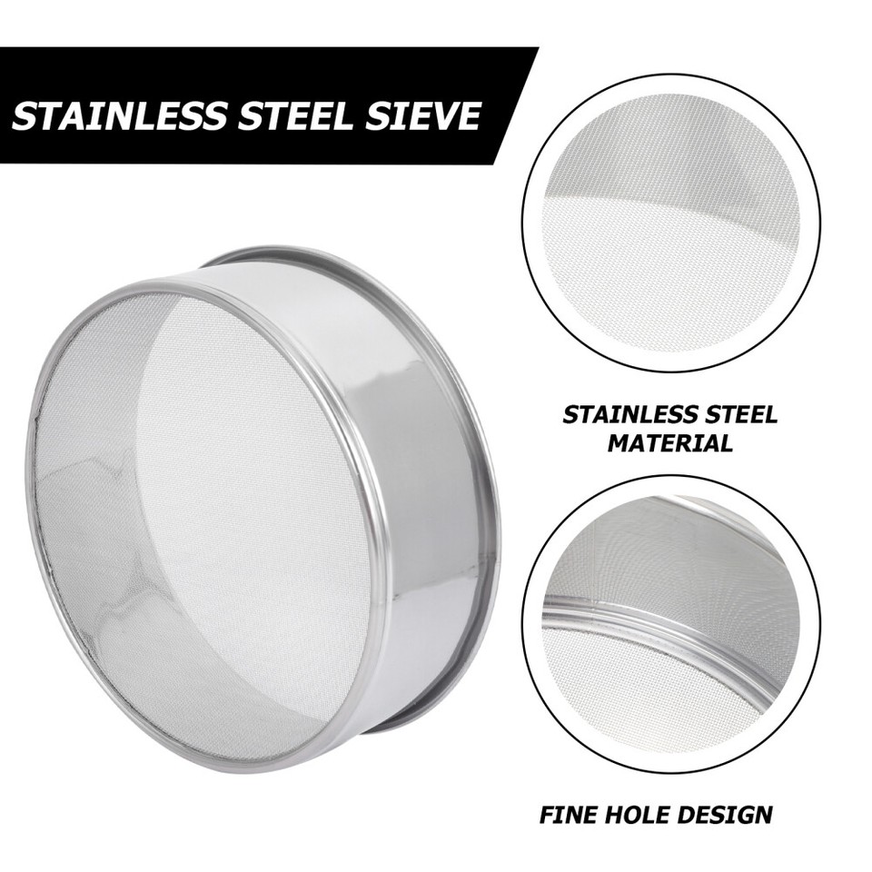 Metal Flour Sifter Large Soil Sieve Baking Sifting Pan Multifunctional Sieve | eBay
