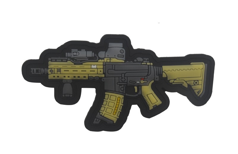 3D PVC Machine Gun M18 Assault Rifle Patch, Guns&Weapons Hook Loop ...