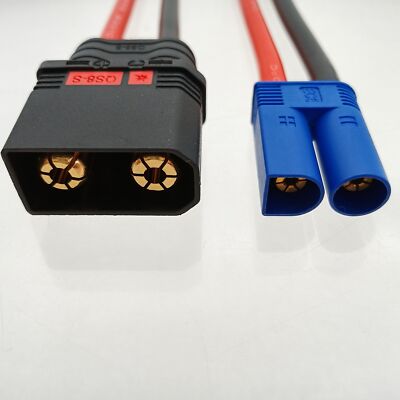 QS8 Anti-Spark Male to EC5 Male cable 10AWG 5CM Charger Adapter RC Toy ...