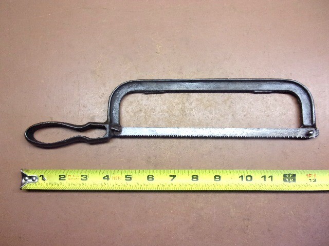 Antique Unbranded 8" Cast Iron Hacksaw 13" Long Single Cast Unique ...