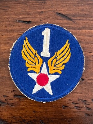 ORIGINAL PERIOD WWII WW2 US ARMY AIR CORPS 1ST AIR FORCE USAAF PATCH FE ...