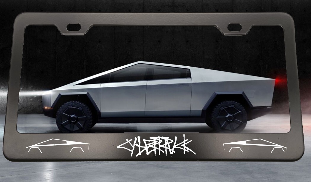 Cybertruck laser engraved Stainless License Plate Frame A2 fit Tesla ...