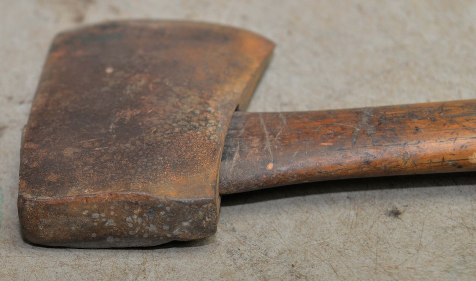 Rare antique N. Serly collectible hand made axe early hatchet frontier ...