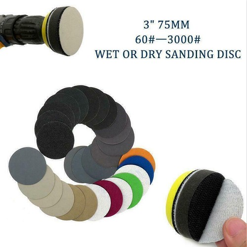 10/20PCS 3Inch Sandpaper Disc Sanding Paper Round Sandpaper Disk For ...