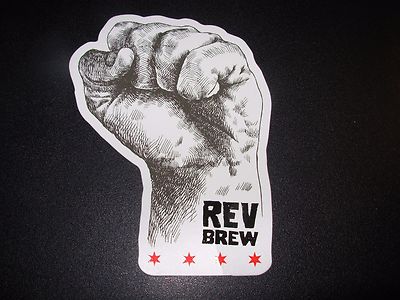 REVOLUTION BREWING Anti-Hero rev Fist STICKER decal craft beer brewery ...