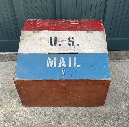 US Mail Post Office Wooden Collection Box Mailbox Vintage Circa 1950’s ...