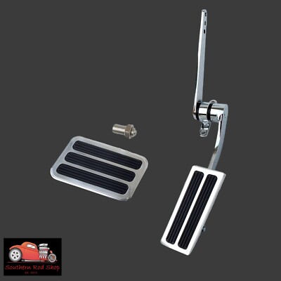 Small Aluminum Throttle Gas Pedal Brake Firewall Mount Universal Street ...