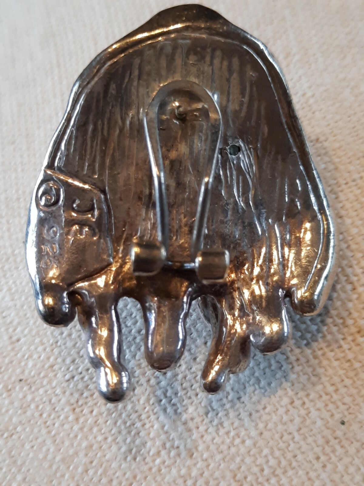 RARE VINTAGE STERLING Brutalist MODERNIST ARTISAN JOE EUSTACE PIERCED ...