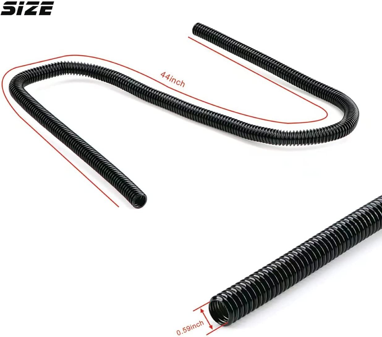 2XFlexible Heater Hose Kit 44" Stainless Steel Fits 5/8" 3/4" Necks ...