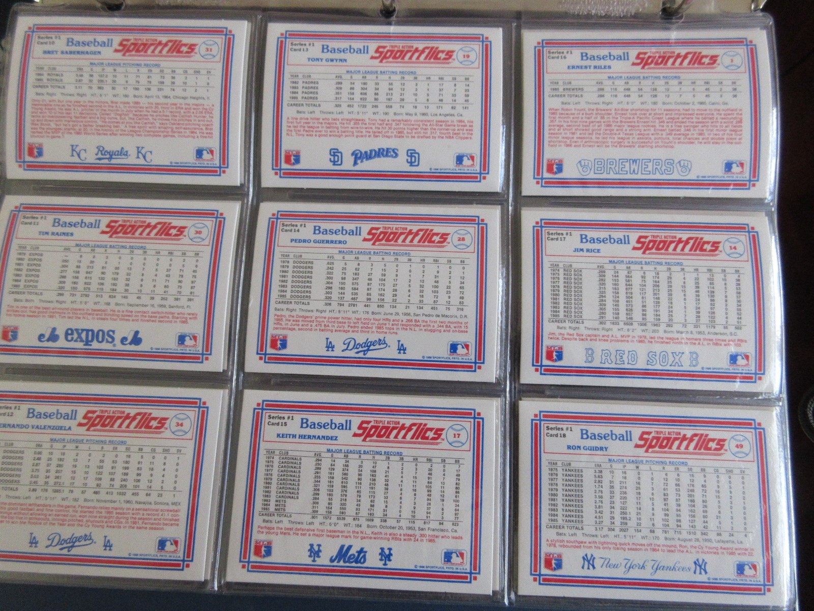 Sport Flics 1986 , Baseball Cards , Lot of 200 Cards | eBay